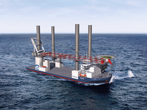 Construction of further installation vessel for offshore wind farms ...