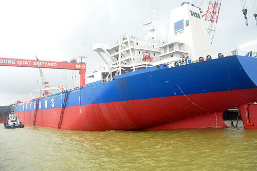 Launch of first big tanker built in Vietnam - Ship & Offshore