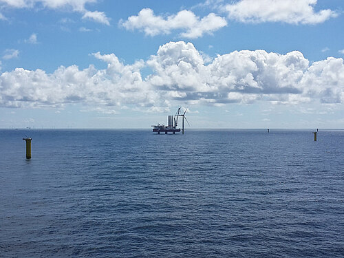 First wind turbine installed at Sandbank offshore wind farm - Ship ...
