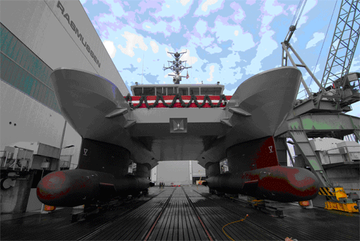 Launching and christening of SWATH@A&R patrol boat - Ship & Offshore